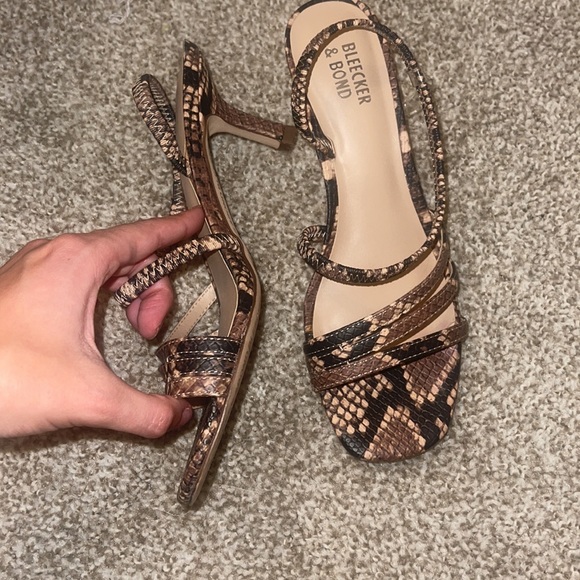 bleecker & bond | Shoes | Snakeskin Kitten Heel | Poshmark